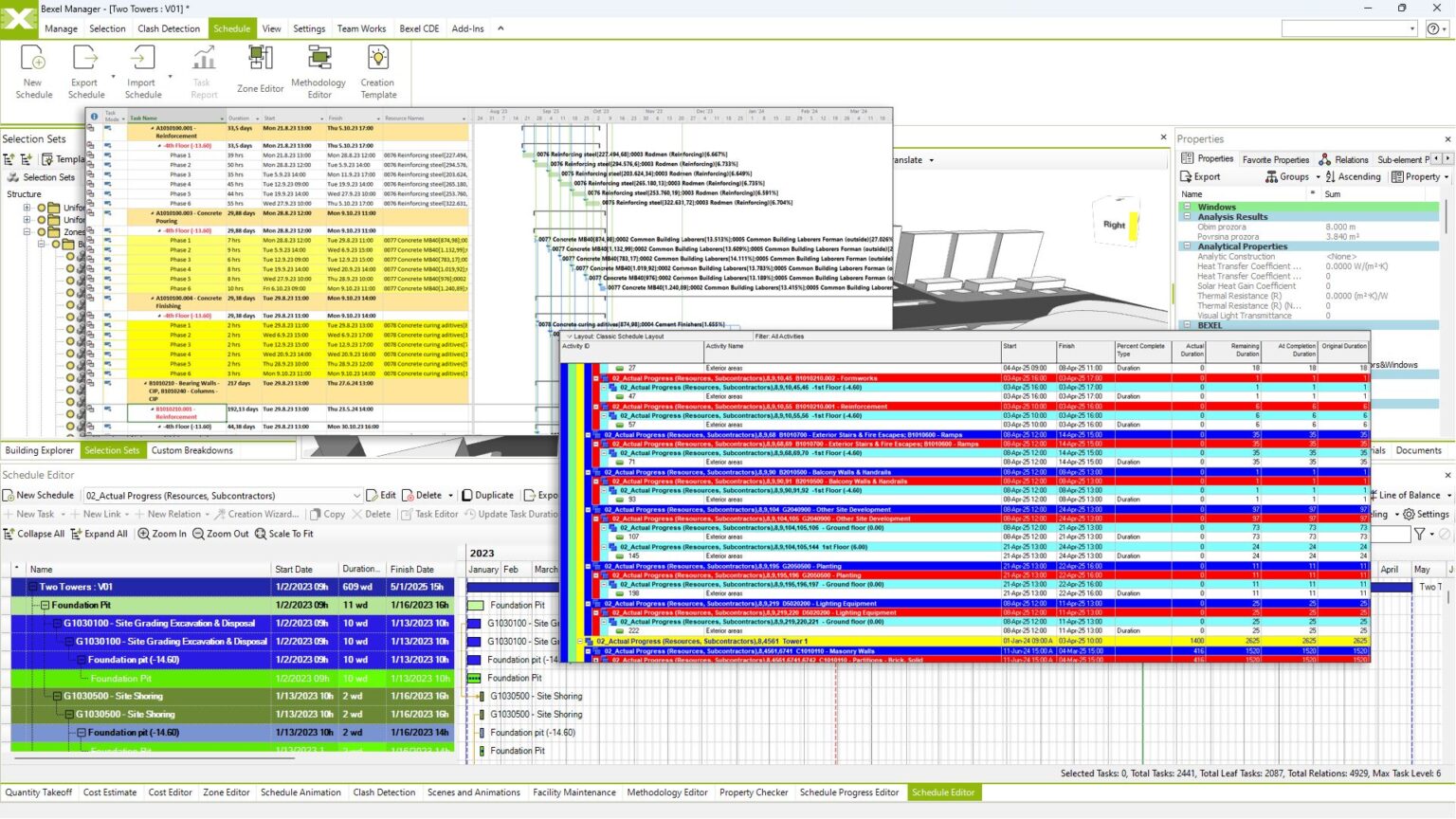 Scheduling | BEXEL Manager BIM Software