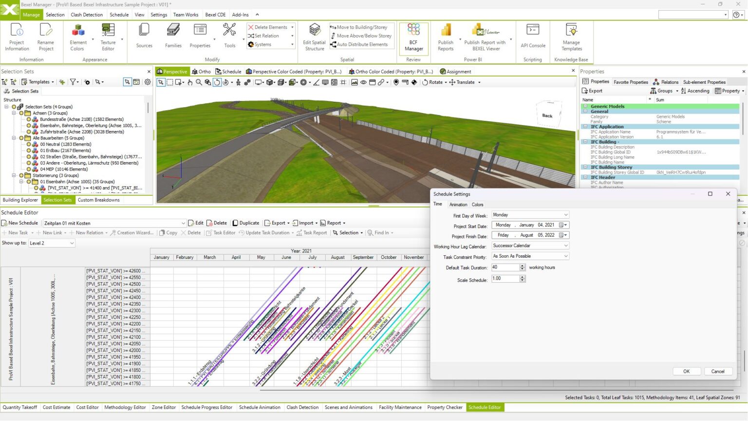 Scheduling | BEXEL Manager BIM Software